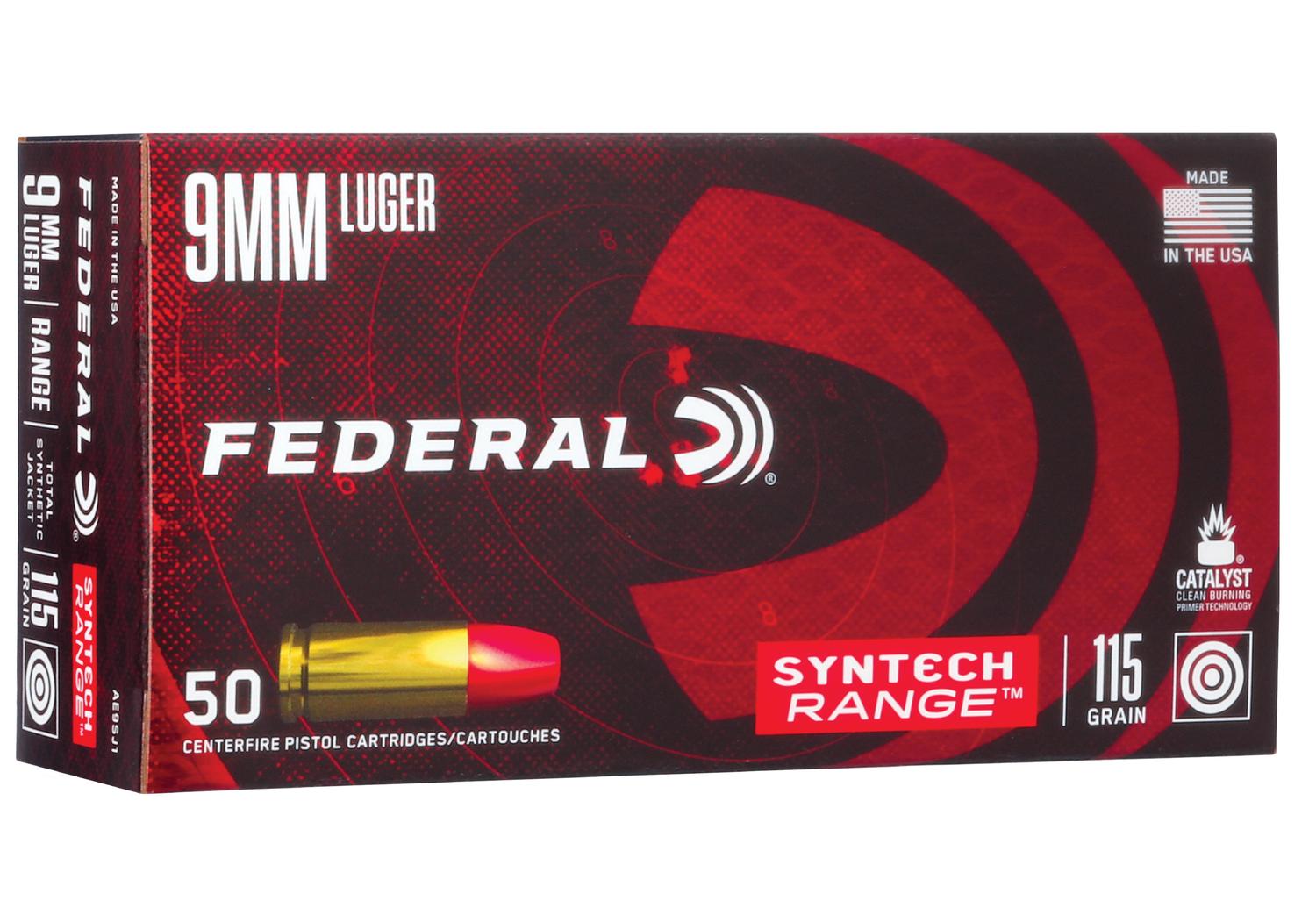 Ammo Bros | FEDERAL CARTRIDGE CO SYNTECH 9MM 115GR. TSJ 50RD BOX
