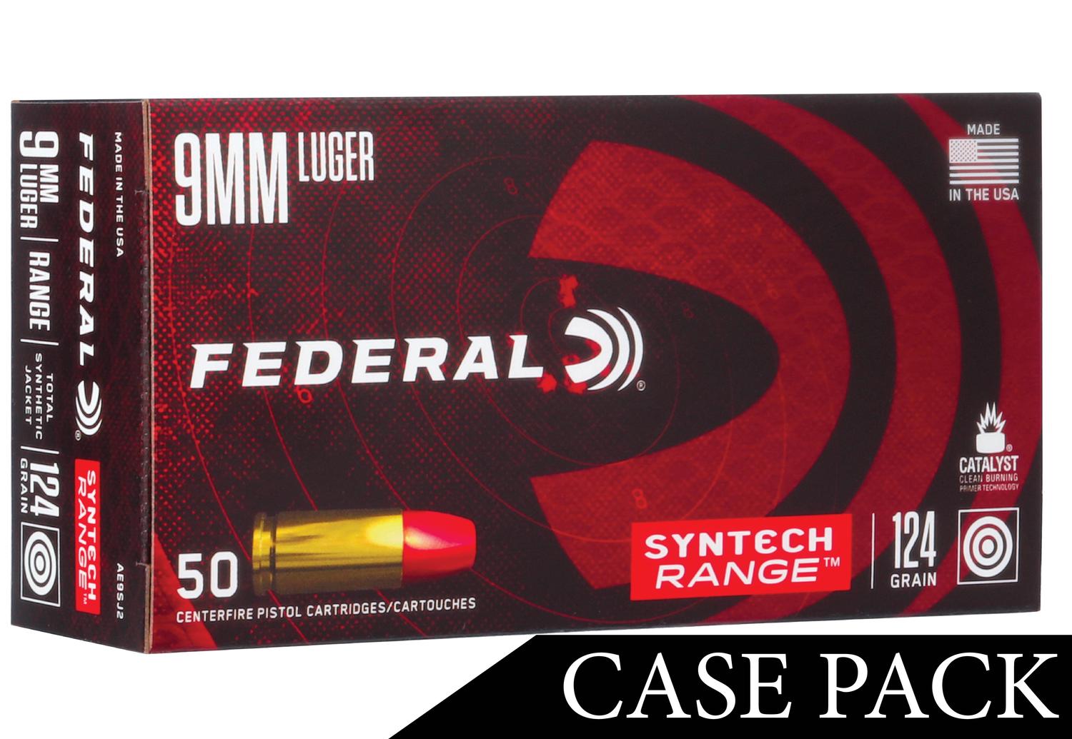 Ammo Bros | FEDERAL CARTRIDGE CO SYNTECH 9MM 124GR. TSJ 500RD CASE