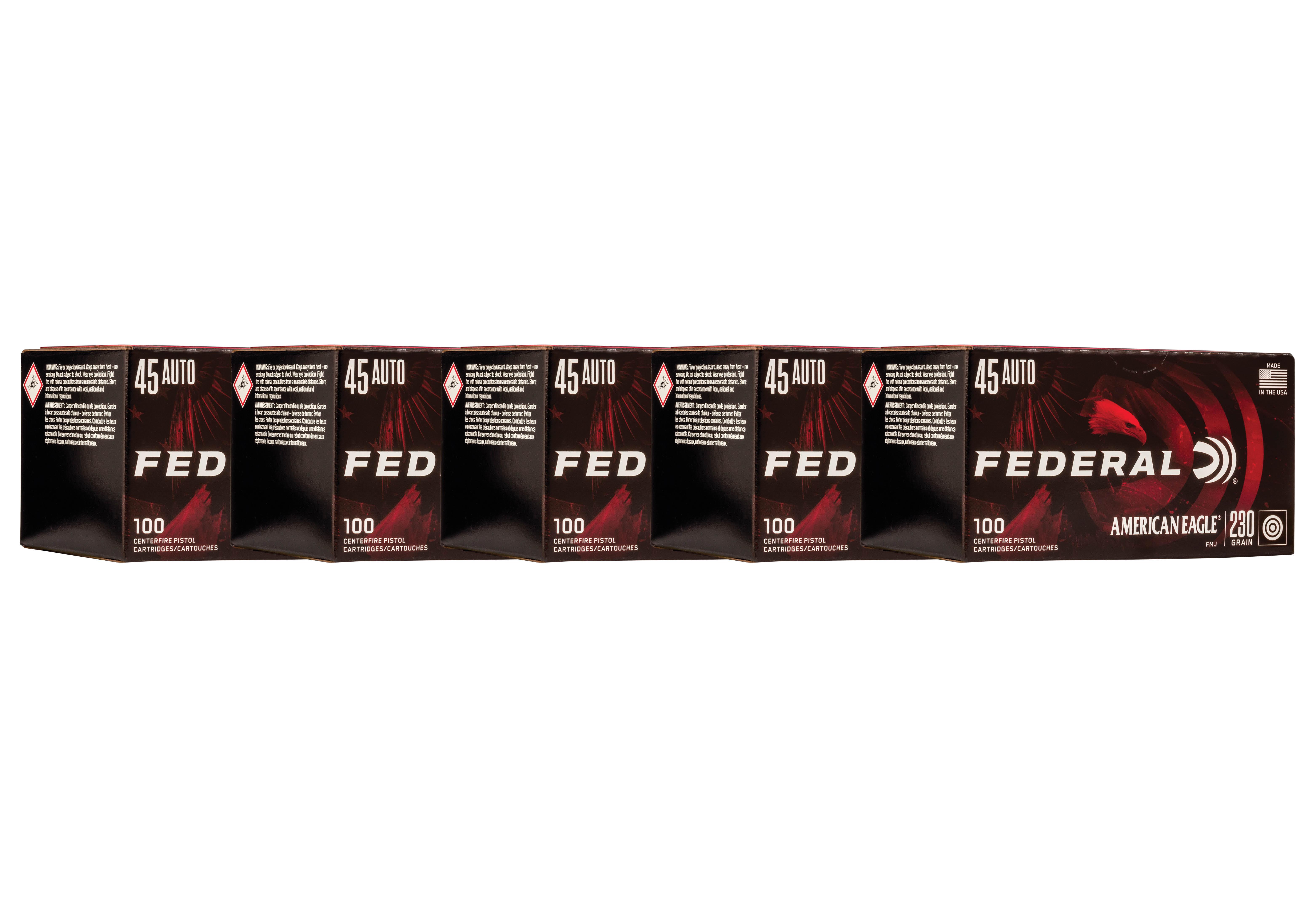 Ammo Bros | FEDERAL CARTRIDGE CO AMERICAN EAGLE 45ACP 230GR. FMJ 500RD CASE