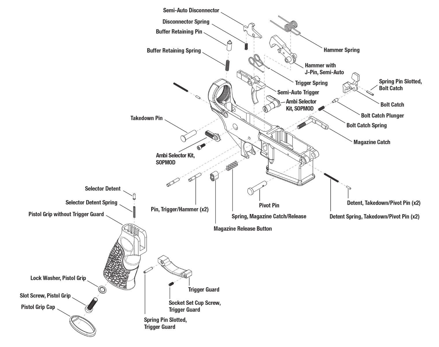 Ar 15 Lower Drawing
