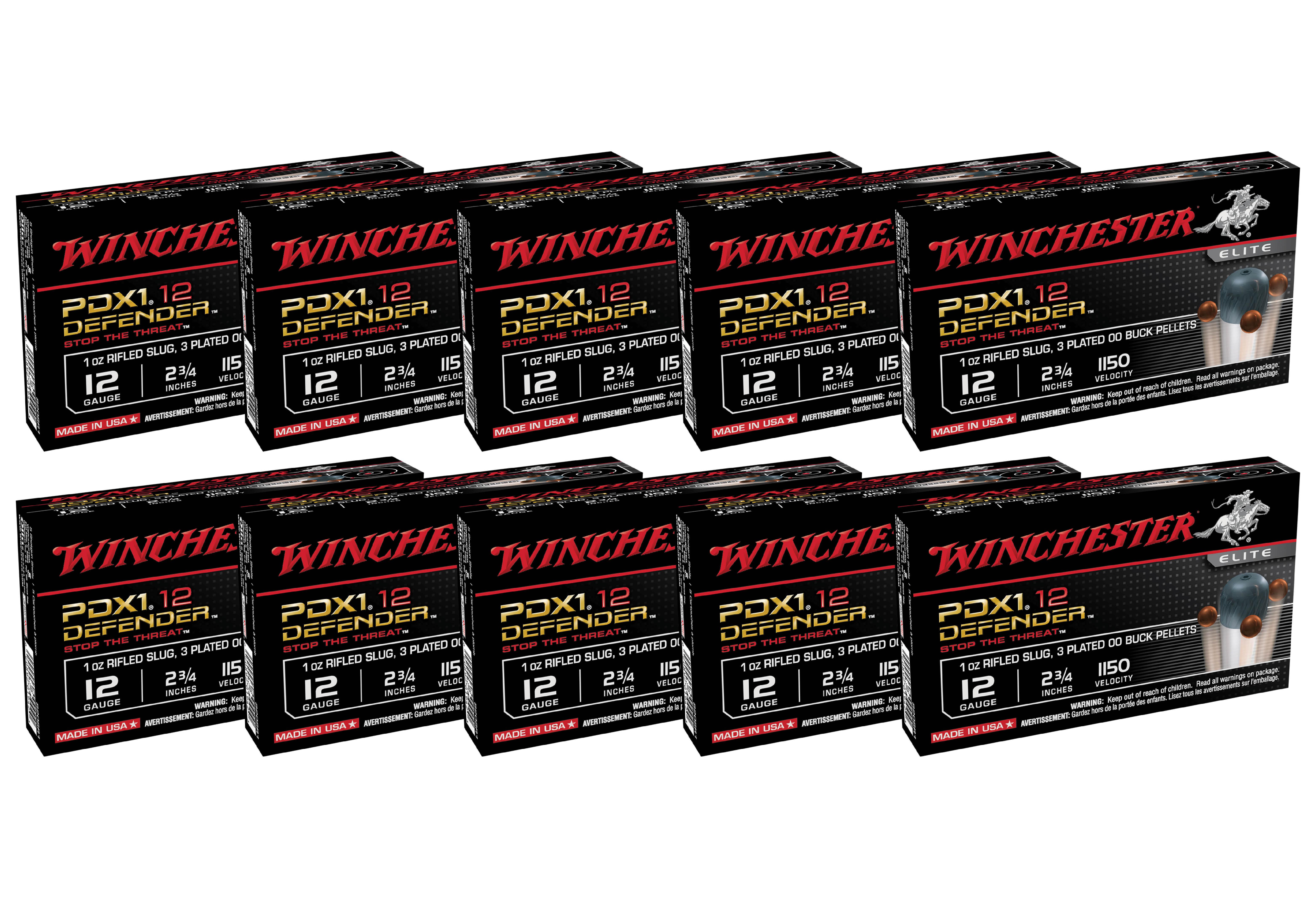 Ammo Bros | WINCHESTER PDX1 DEFENDER 12GA SLUG/00 COMBO 100RD CASE